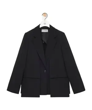 Loewe Wool Single-breasted Blazer - Black