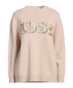 Max Mara Solid Color Lightweight Knit Sweater - Nude
