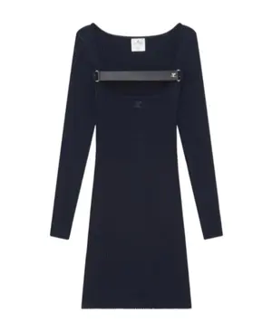 COURREGES Courrèges Racer Long-sleeved Mini Dress
