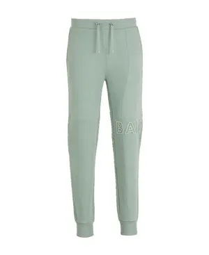 Balmain Embossed Logo Jogging Bottoms - Gray