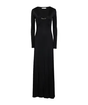 Tory Burch Long Sleeve V-neck Maxi Dress With Embellishment