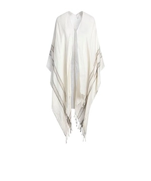 Brunello Cucinelli Two-tone Metallic Linen Shawl