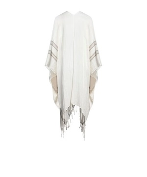 Brunello Cucinelli Two-tone Metallic Linen Shawl