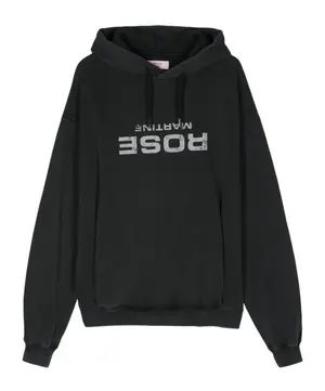 Martine Rose Logo-print Hoodie - Black