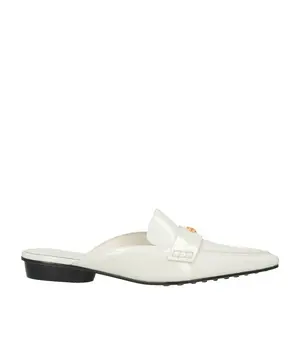 Tory Burch Patent Leather Mules - White
