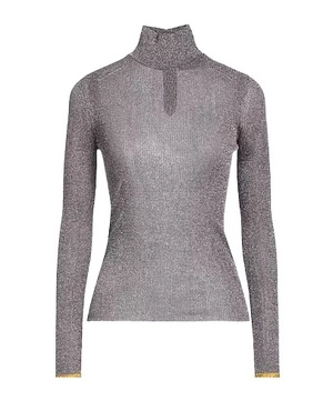 Tory Burch Multi-color Lightweight Knit Sweater - Gray