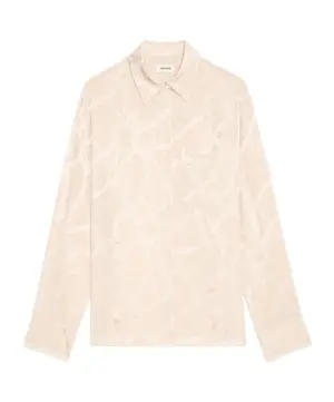 Zadig&Voltaire Morning Silk Shirt With Lace Trim - Sweet