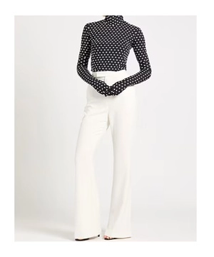 MAXCO. Polka Dot Turtleneck Top
