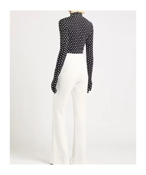 MAXCO. Polka Dot Turtleneck Top