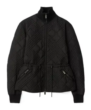 Burberry Quilted Jacket With Drawcord Waist And Equestrian Knight Design