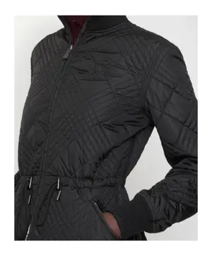 Burberry Quilted Jacket With Drawcord Waist And Equestrian Knight Design