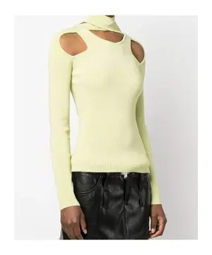 Coperni Cut-out Ribbed-knit Jumper
