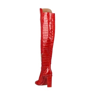 Max Mara Solid Color Leather Tall Boots