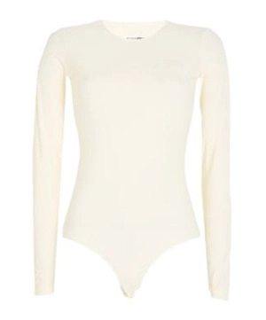MAISON MARGIELA Long Sleeve Bodysuit - White