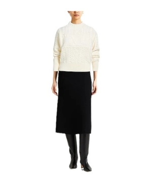 Max Mara Minimalist Solid Cable Knit Top
