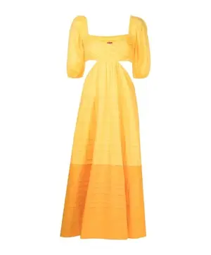 Staud Carina Midi Dress - Yellow