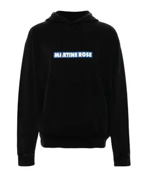 Martine Rose Blow Your Mind Logo-print Hoodie - Black