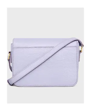 Celine Teen Triomphe Bag In Lizard - Purple