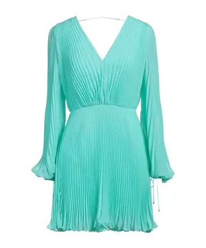 Max Mara Solid Color Comfortable Pleated Dress - Green