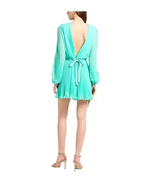 Max Mara Solid Color Comfortable Pleated Dress