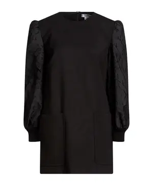 Max Mara Solid-color Long-sleeved Dress - Black