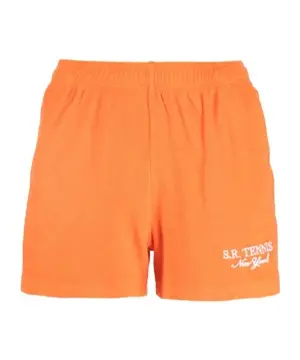 SPORTY  RICH Sporty & Rich Embroidered Cotton Shorts