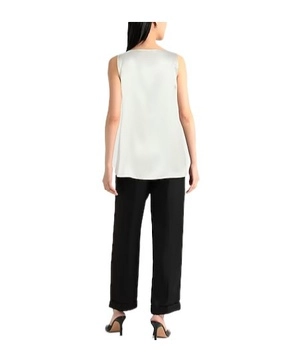 Max Mara Solid Satin Sleeveless Top