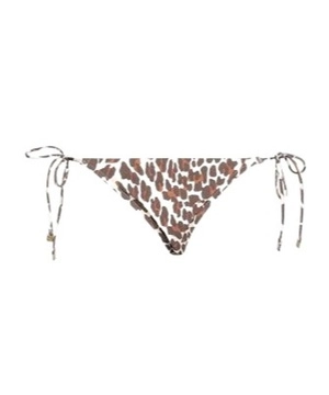 Tory Burch Leopard Print Bikini Bottoms - Gray