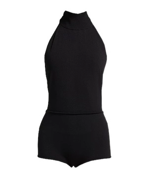 Max Mara Solid Turtleneck Sleeveless Top - Black