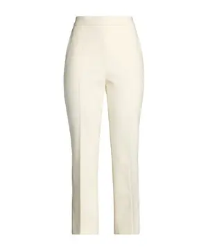 Max Mara Solid Color Stretch Bootcut Pants - White