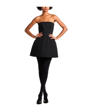 Max Mara Strapless Sleeveless Flare Dress