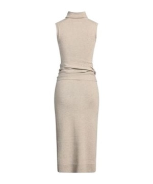 MAISON MARGIELA Sleeveless Turtleneck Midi Dress With Tie Detail