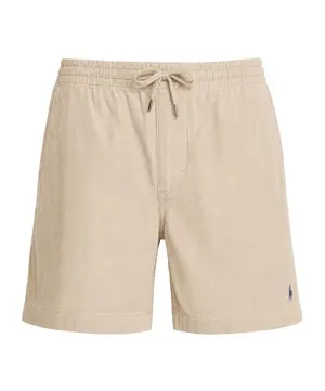 Polo Ralph Lauren Logo-embroidered Corduroy Shorts - Nude