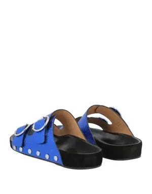 Isabel Marant Étoile Metallic Snakeskin-print Slides