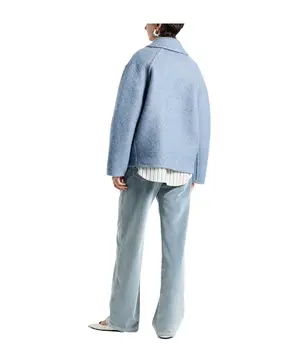 Tory Burch Two-tone Flannel Coat