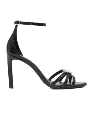 Zadig&Voltaire Amee Wing Court 90mm Leather Sandals - Black