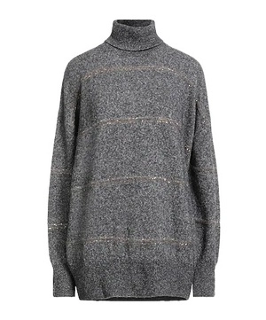 Brunello Cucinelli Long Sleeve Sequined Turtleneck Sweater