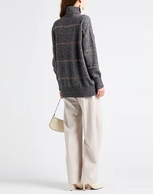Brunello Cucinelli Long Sleeve Sequined Turtleneck Sweater