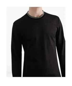 Dolce & Gabbana Contrast-trim Long-sleeve T-shirt
