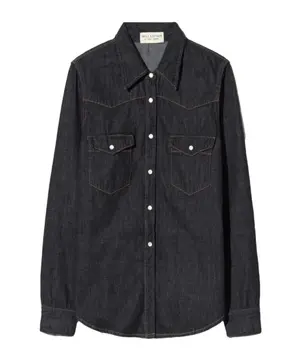 NILI LOTAN Lapel Denim Jacket