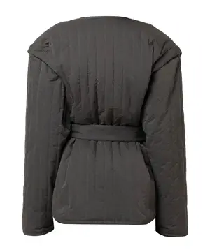 Nanushka Quilted Belted Jacket - Black