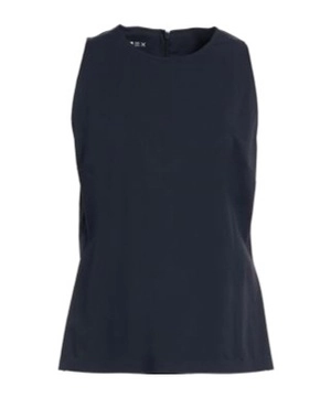 Max Mara Stylish And Elegant Solid-color Sleeveless Stretch T-shirt - Black