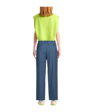 Marni High Waist Plaid Flare Pants