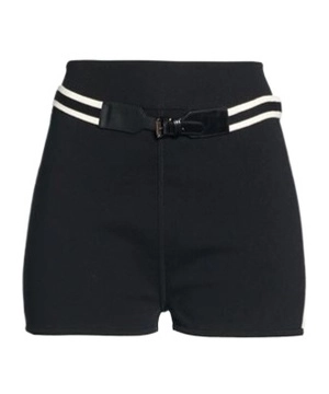 Max Mara Two-tone Knit Shorts With Belt Detail