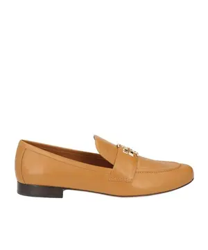 Tory Burch Leather Loafers With Embellished Logo