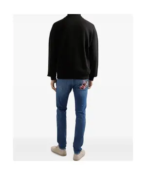 Dolce & Gabbana Orchid Embroidered Sweatshirt