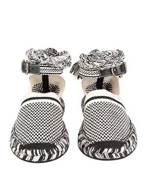 Chloé Flat Espadrille Sandals With Ankle Ties