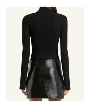 COURREGES Courrèges Interlock Mock Neck Jumper With Ac Logo - Black