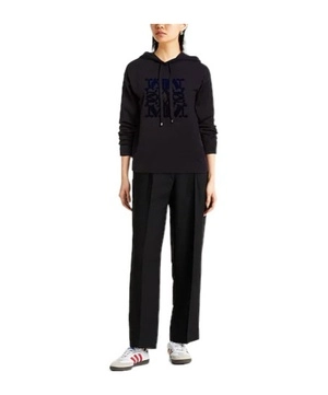 Max Mara Wool Hoodie With Flocked Logo
