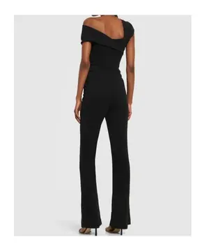 Roland Mouret Asymmetrical Stretch Viscose Cady Jumpsuit